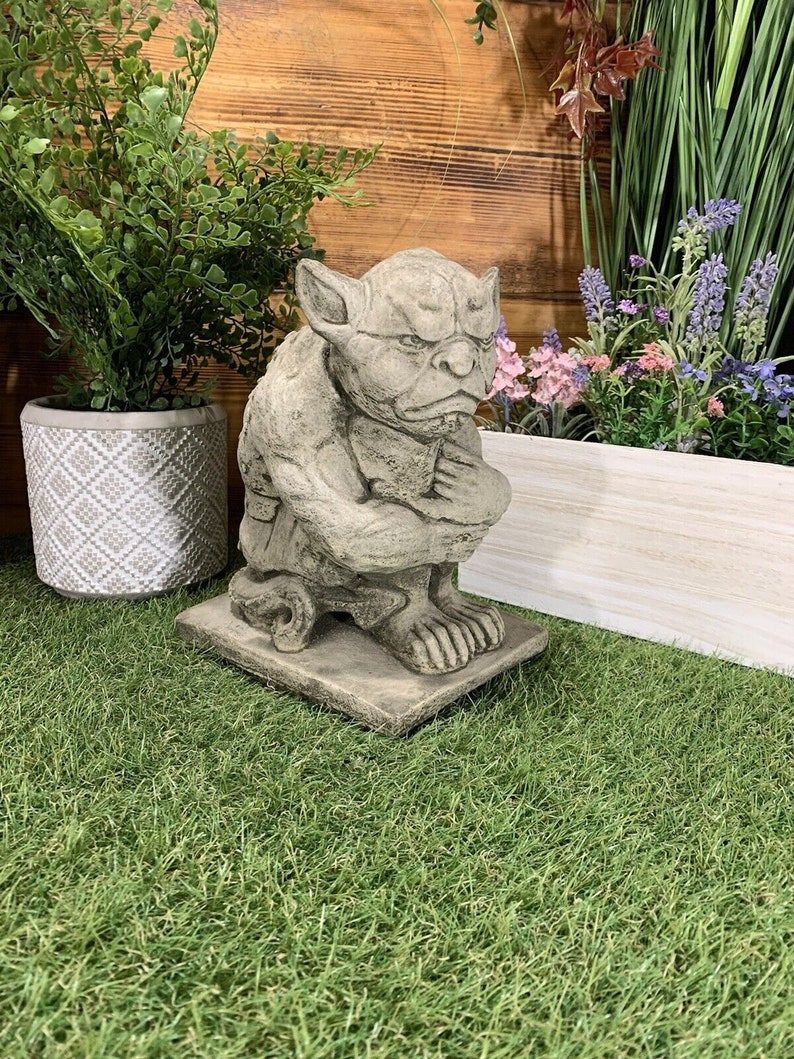 Stone Garden Gothic Gargoyle Gremlin Devil Dragon Detailed - Etsy