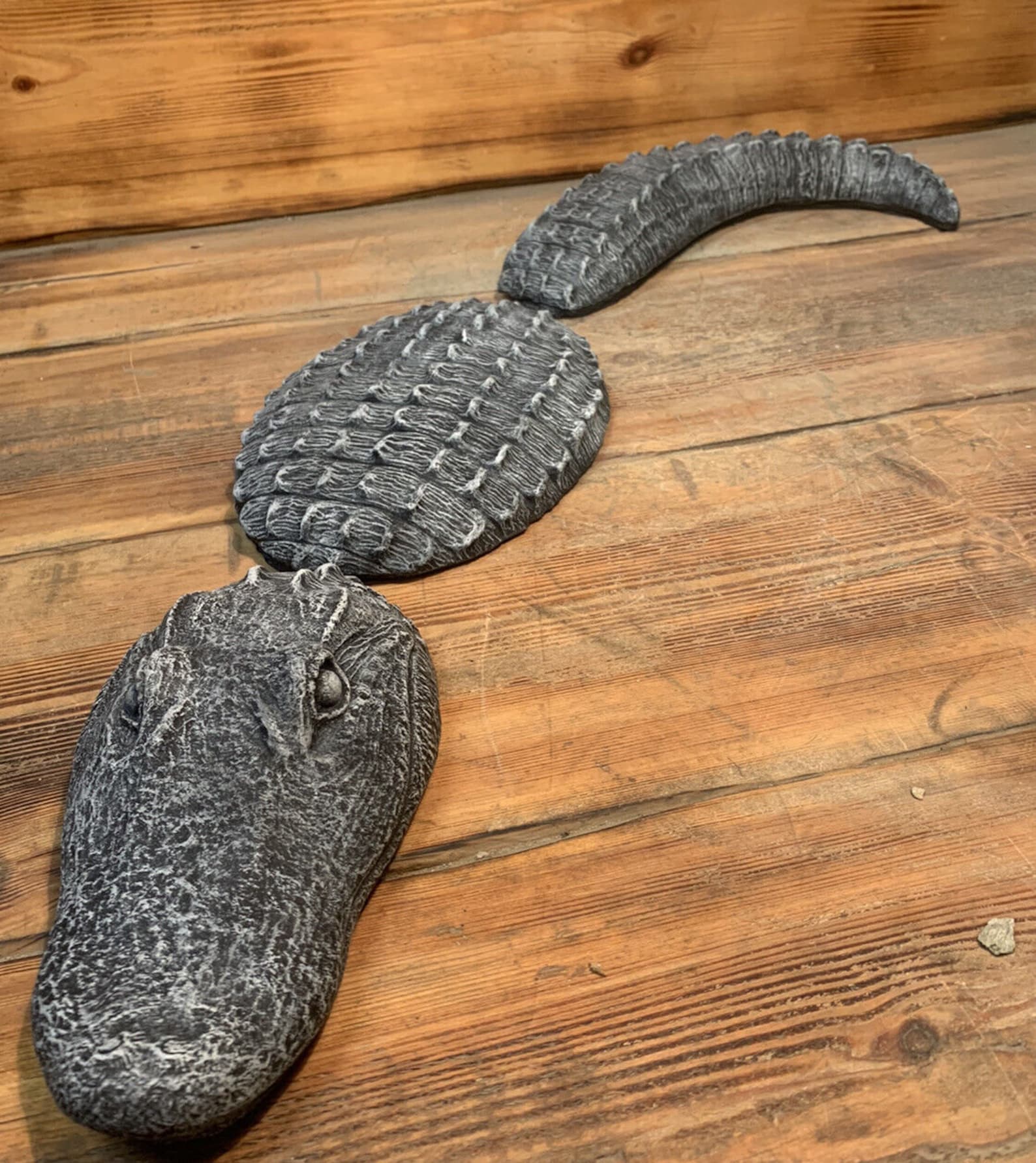 Stone Garden 3 Piece Crocodile Alligator Gift Concrete Ornament - Etsy