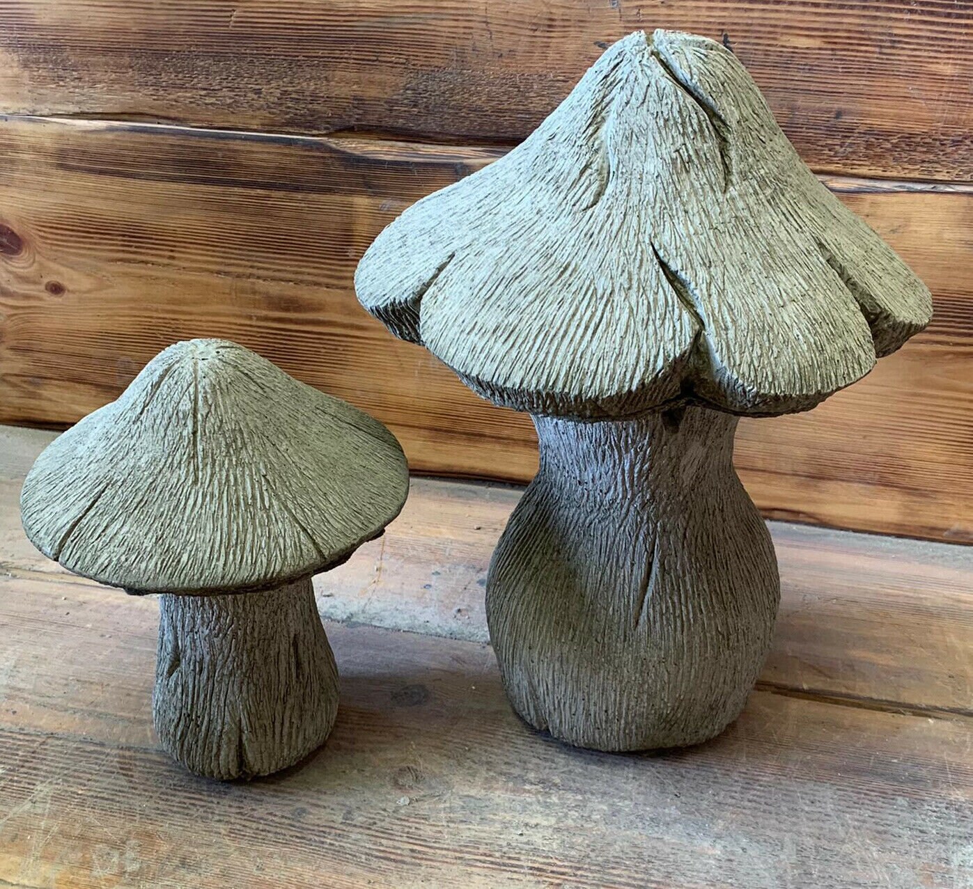 Stone Garden Pair of Traditional Large Toadstool Mushroom 2 - Etsy UK