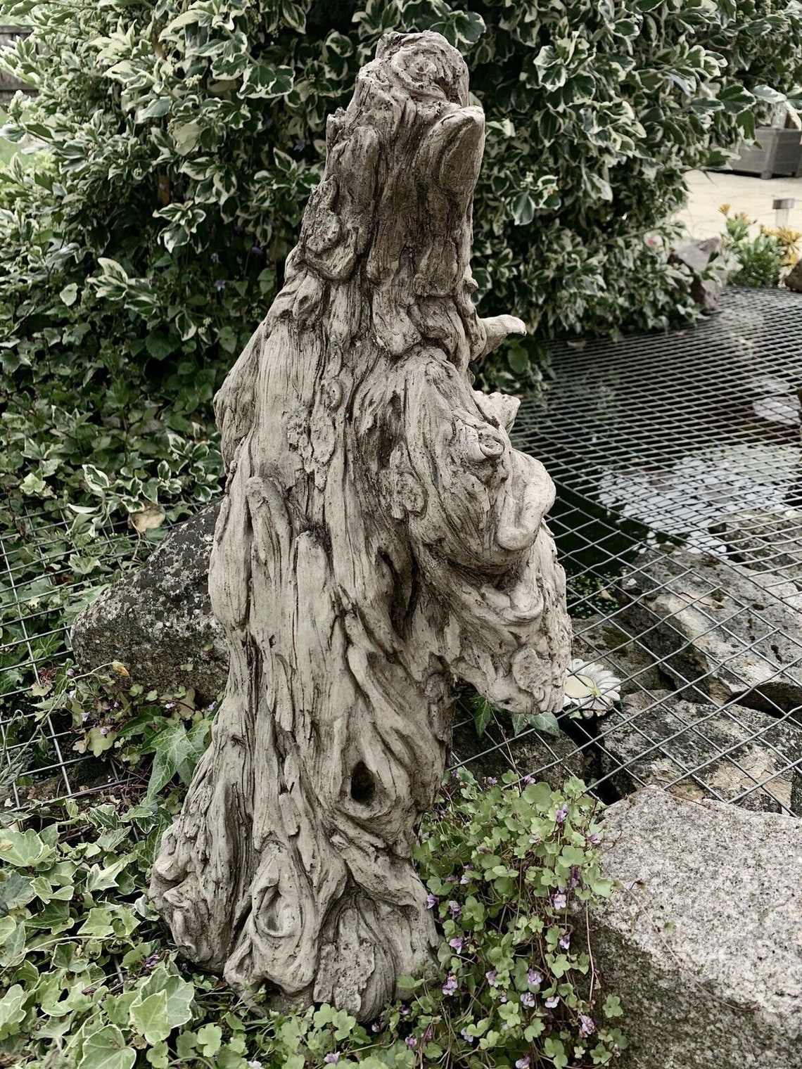 Stone Garden Tree Wizard Hand Cast Statue Ornament - Etsy UK