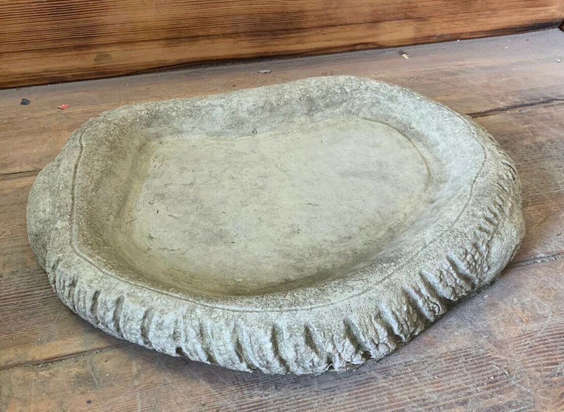 Stone Garden Log Bird Bath Top Only/ Feeder/ Bowl/ Replacement Dish ...