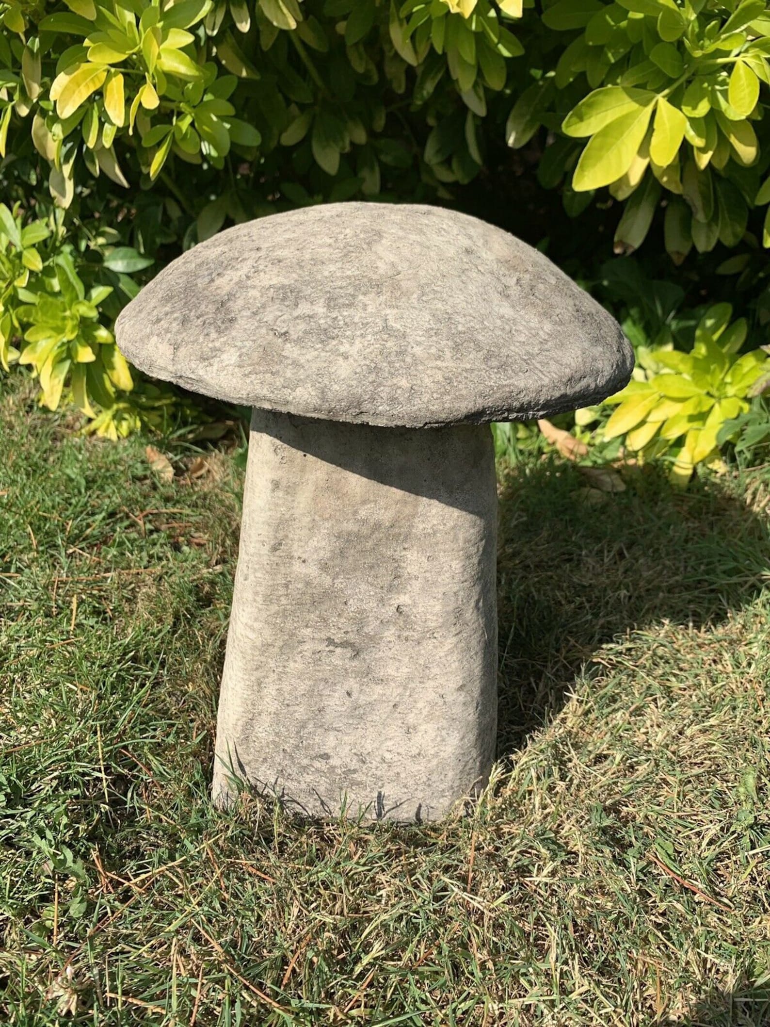 Stone Garden Traditional Large Toadstool Mushroom 2 Piece Concrete ...