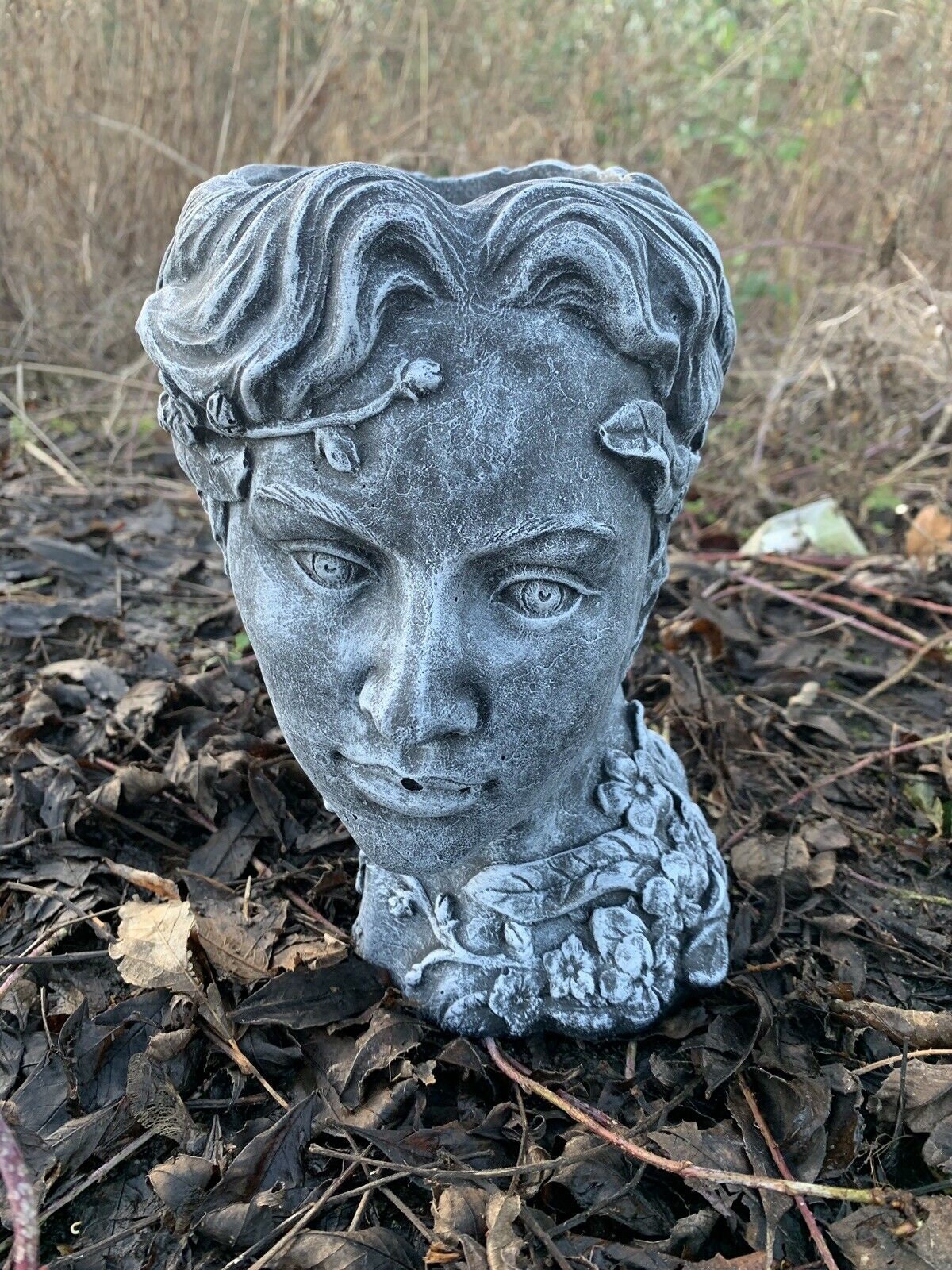 Stone Garden Female Bust Planter Plant Pot Statue Ornament - Etsy UK
