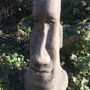 Stone Easter Island Head Statue Face MOAI/TIKI Style Garden | Etsy UK