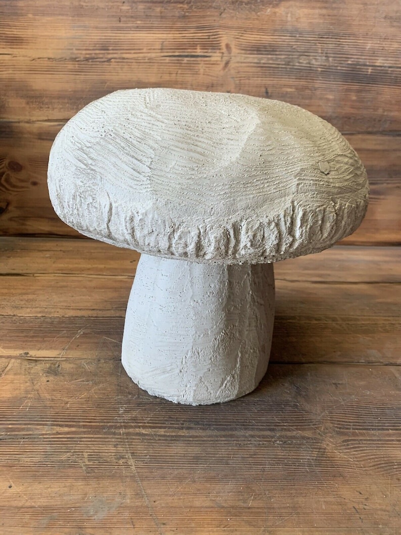 Stone Garden Traditional Large Toadstool Mushroom 2 Piece Concrete ...