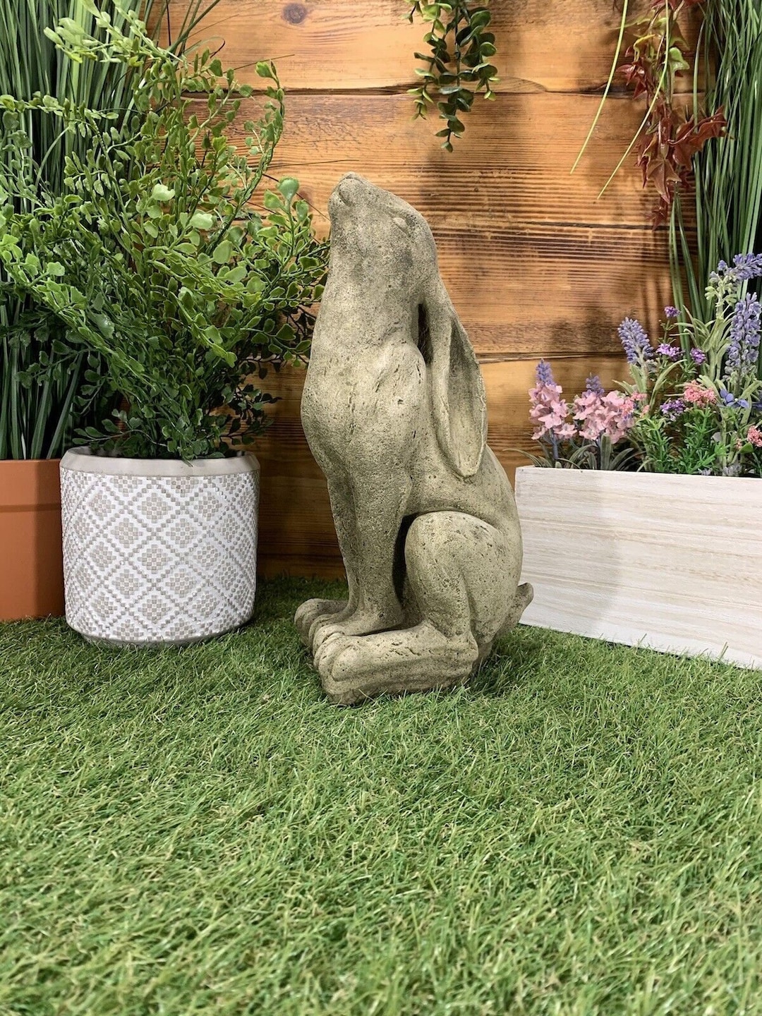 Stone Garden Moon Gazing Hare Ornament - Etsy