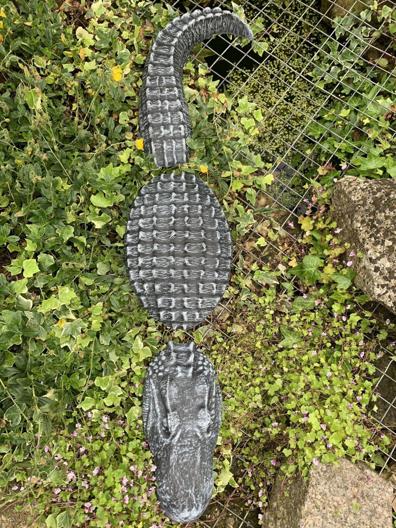 Stone Garden 3 Piece Crocodile Alligator Gift Concrete - Etsy UK