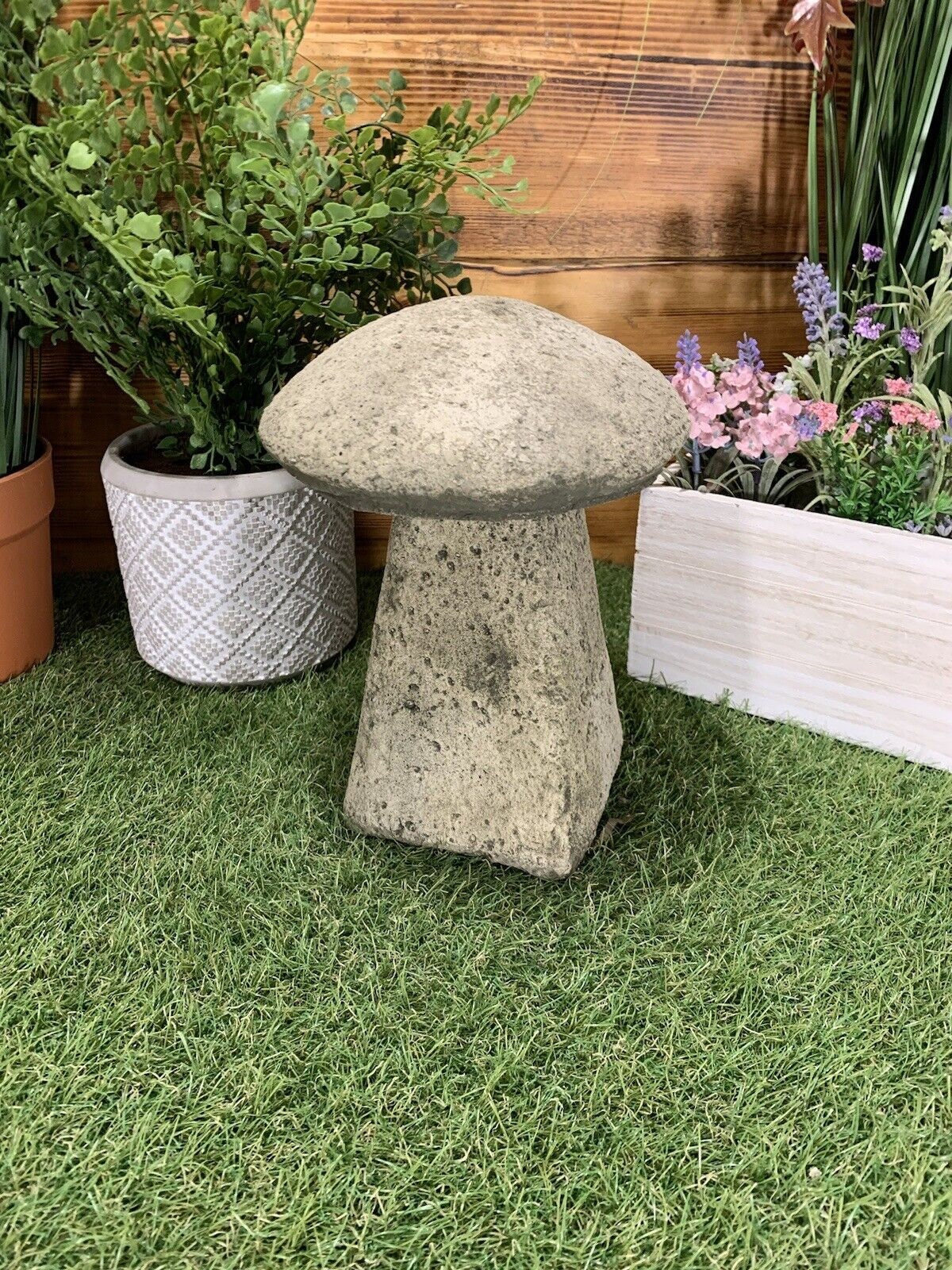 Stone Garden Traditional Toadstool Mushroom 2 Piece Concrete - Etsy UK