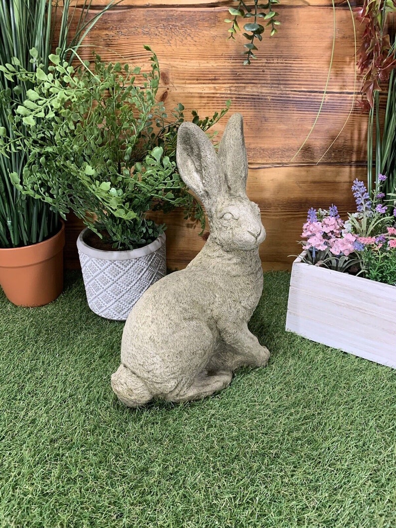 Stone Garden Large Traditional Hare Detailed Garden Ornament - Etsy UK