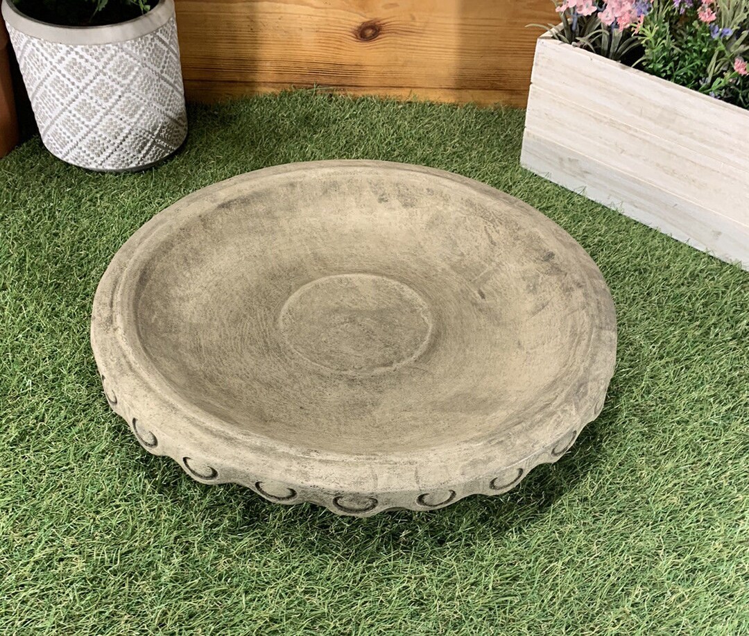 Stone Garden Leaf Bird Bath Top Only/ Feeder/ Bowl/ Replacement Dish ...