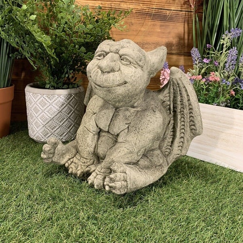 Stone Garden Gargoyle Gremlin Winged Gothic Ornament - Etsy