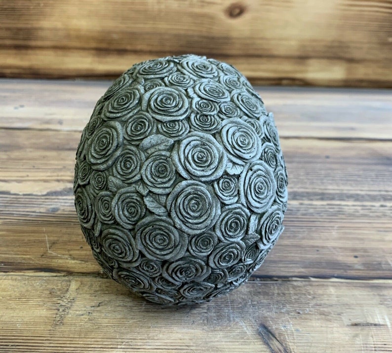 Stone Garden Full Rose Skull Gothic Human Head Ornament Statue - Etsy
