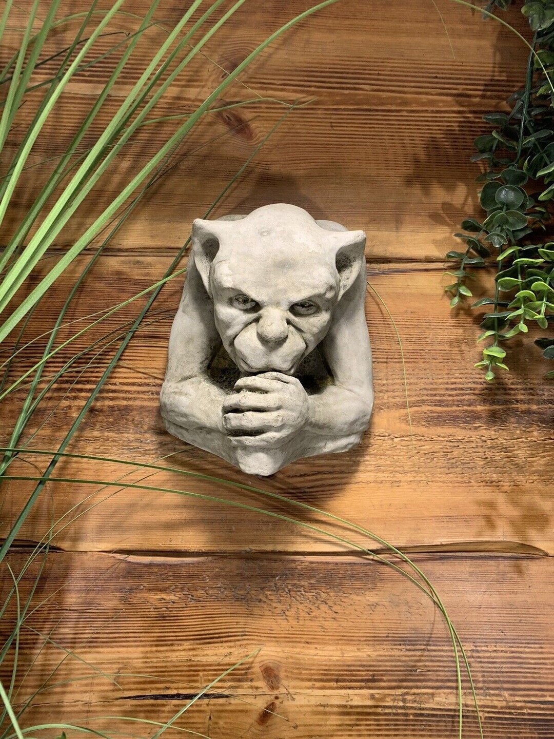 Stone Garden Gargoyle Gremlin Wall Plaque Hanger Ornament - Etsy