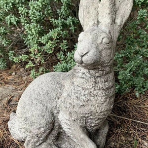 Stone Garden Large Traditional Hare Detailed Garden Ornament | Etsy