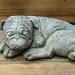 Stone Garden Cute Laying Sleeping Pug Dog Ornament Statue - Etsy