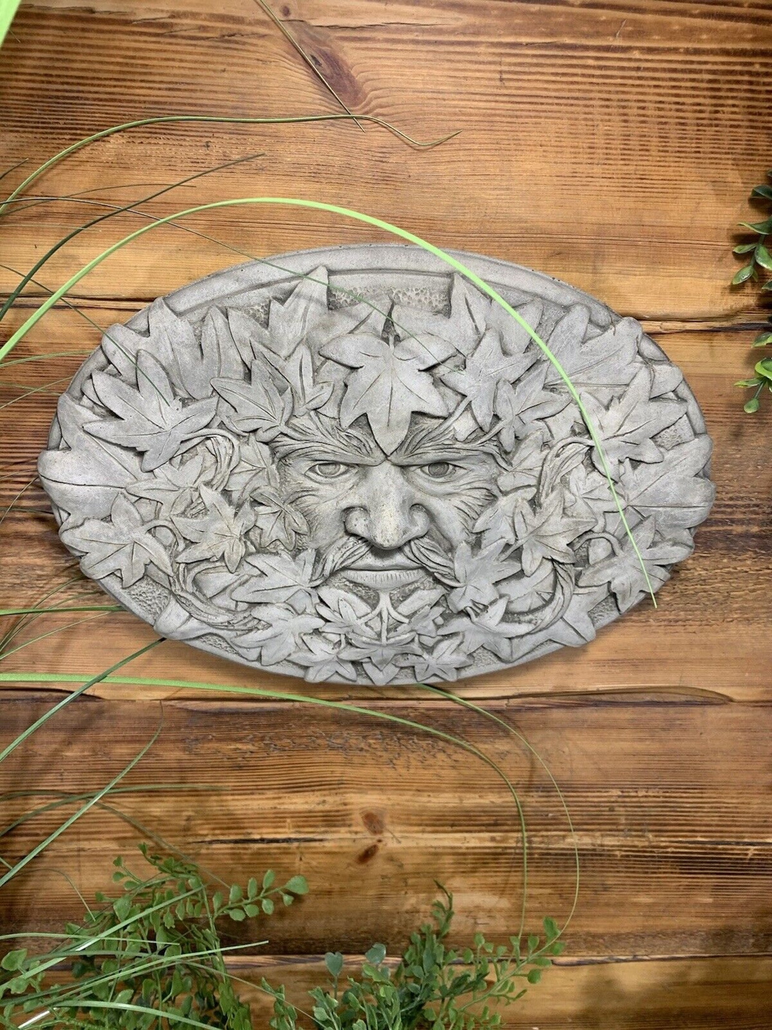 Stone Garden Tree Man Green Man Wall Plaque Hanging Ornament - Etsy
