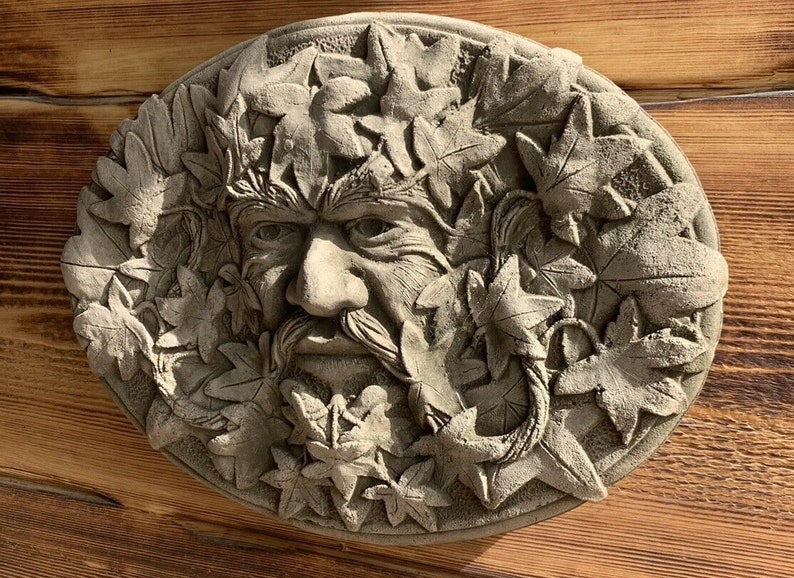 Stone Garden Tree Man Green Man Wall Plaque Hanging Ornament - Etsy