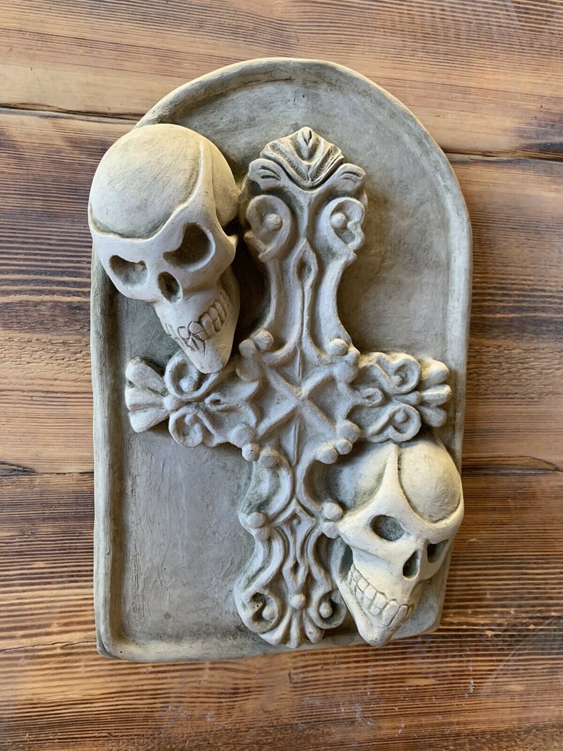 Stone Garden Large Gargoyle Skull Gothic Wall Hanging Plaque | Etsy