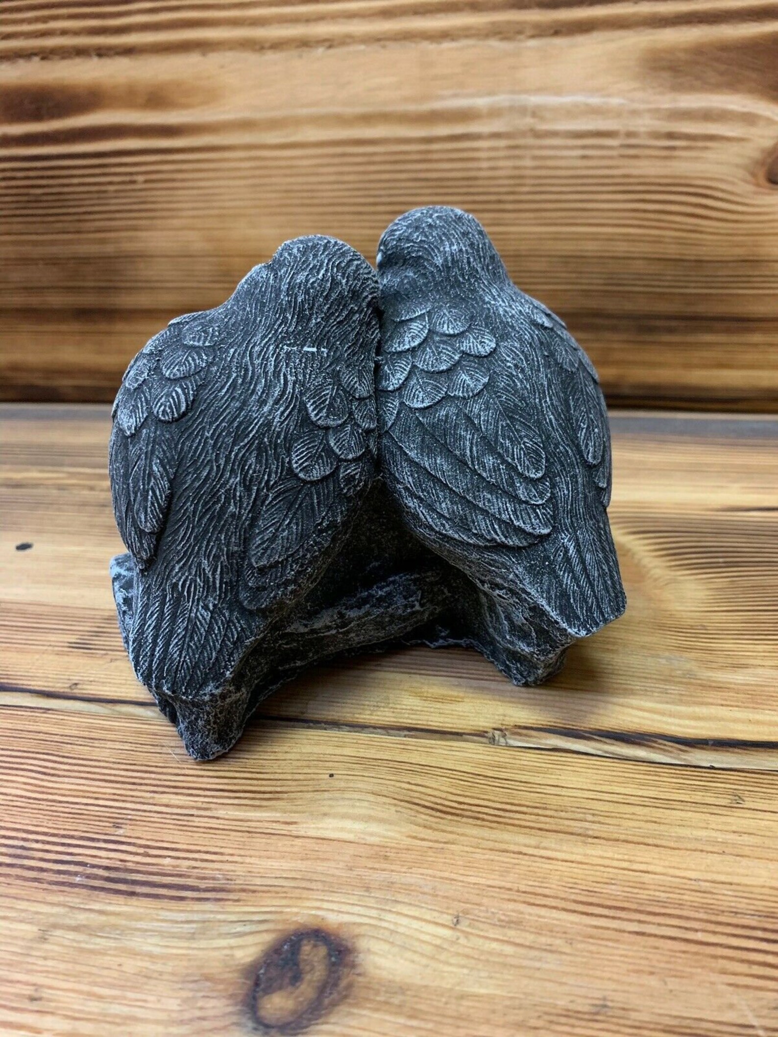 Stone Garden Cute Pair of Love Birds Bird Blue Tit Statue Ornament ...