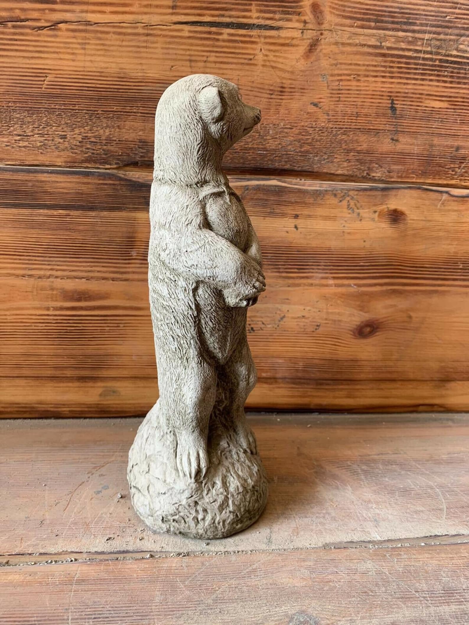 Stone Garden Standing Meerkat Statue Ornament | Etsy
