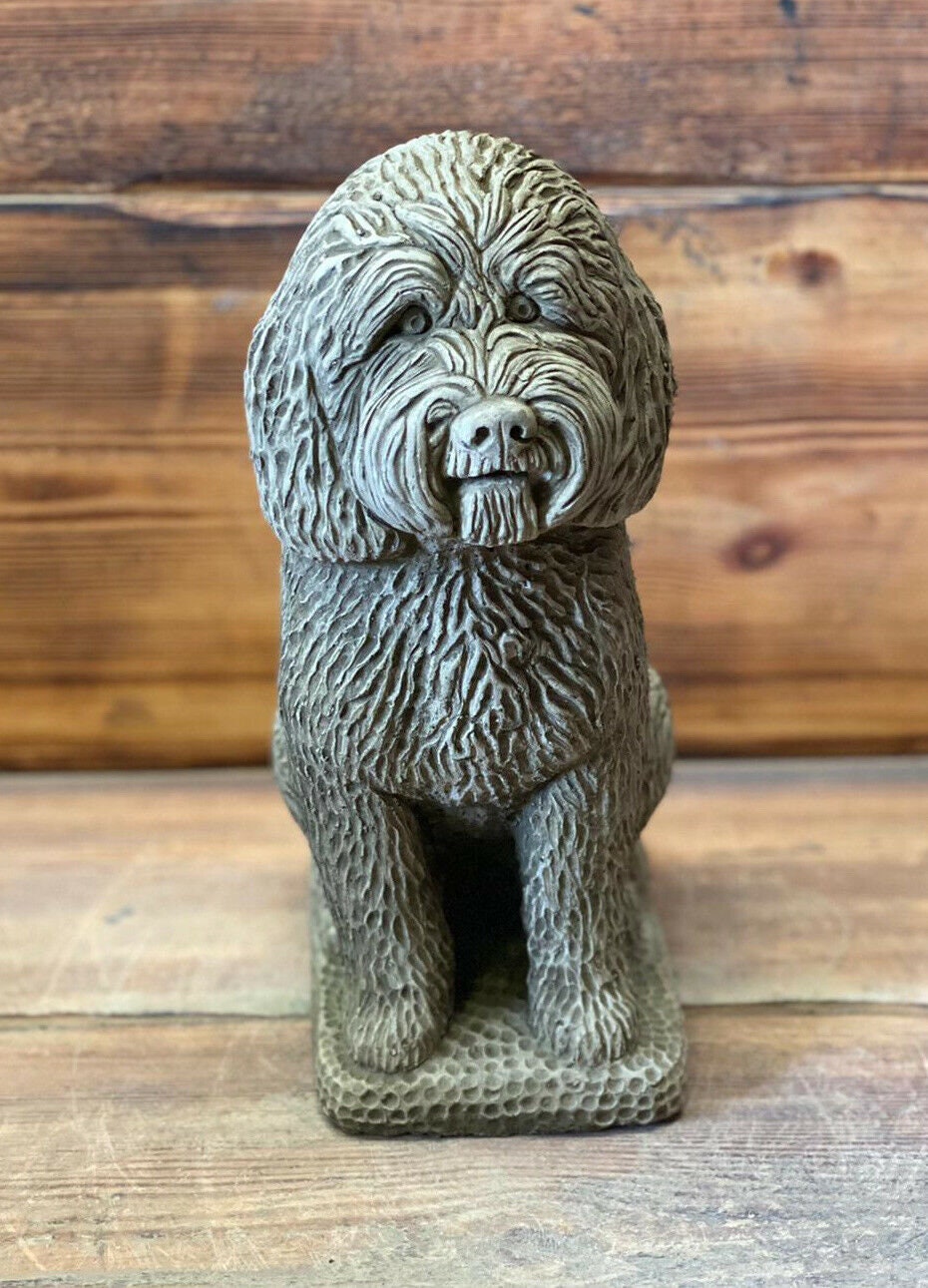 Stone Garden Detailed Cockapoo Poodle Dog Gift Statue Ornament | Etsy UK