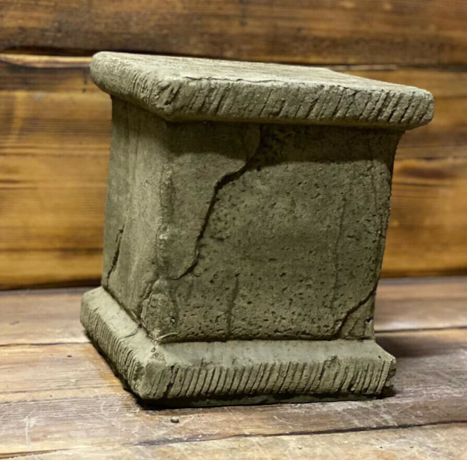 Stone Garden Square Solid Heavy Plinth Column Pedestal Statue Ornament ...