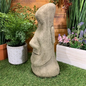 Stone Easter Island Head Statue Face MOAI/TIKI Style Garden Ornament - Etsy UK