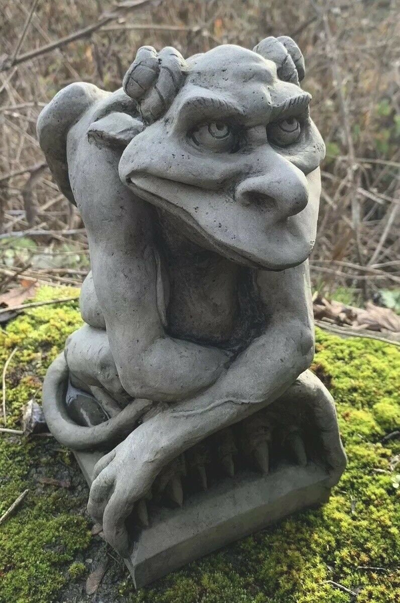 Stone Garden Gothic Gargoyle Gremlin Devil Dragon Detailed | Etsy