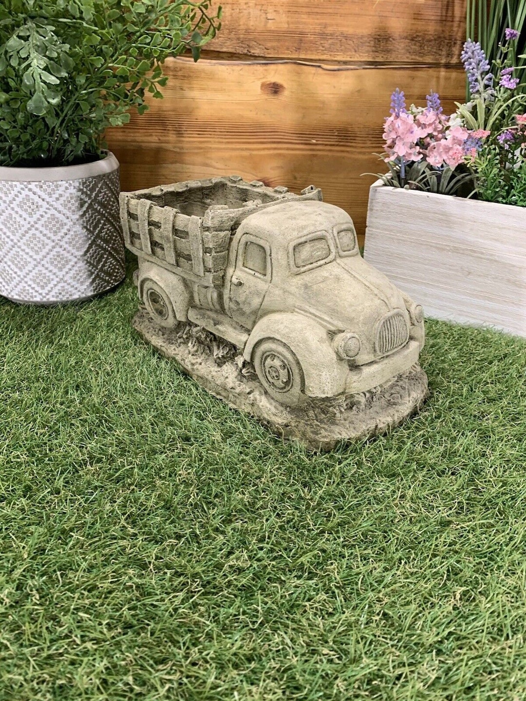 Stone Garden American Truck Lorry Planter Plant Pot Detailed Concrete ...