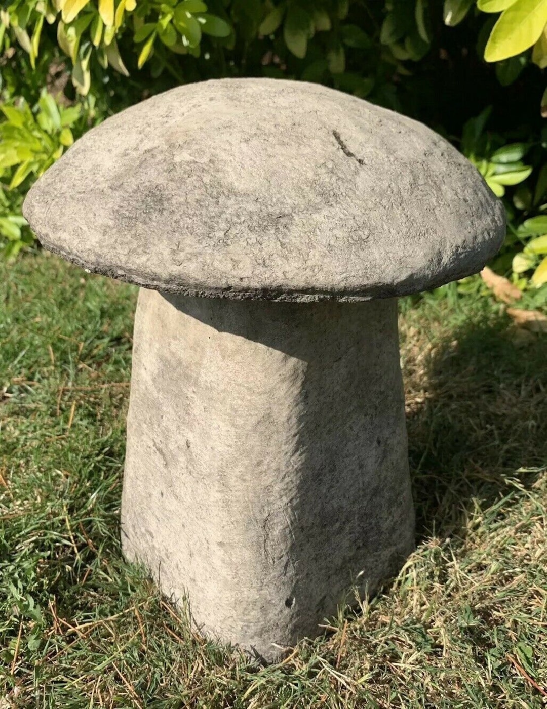 Stone Garden Traditional Large Toadstool Mushroom 2 Piece Concrete ...