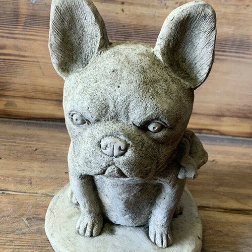 Stone Garden Lying Frenchie French Bulldog Dog Puppy Ornament - Etsy