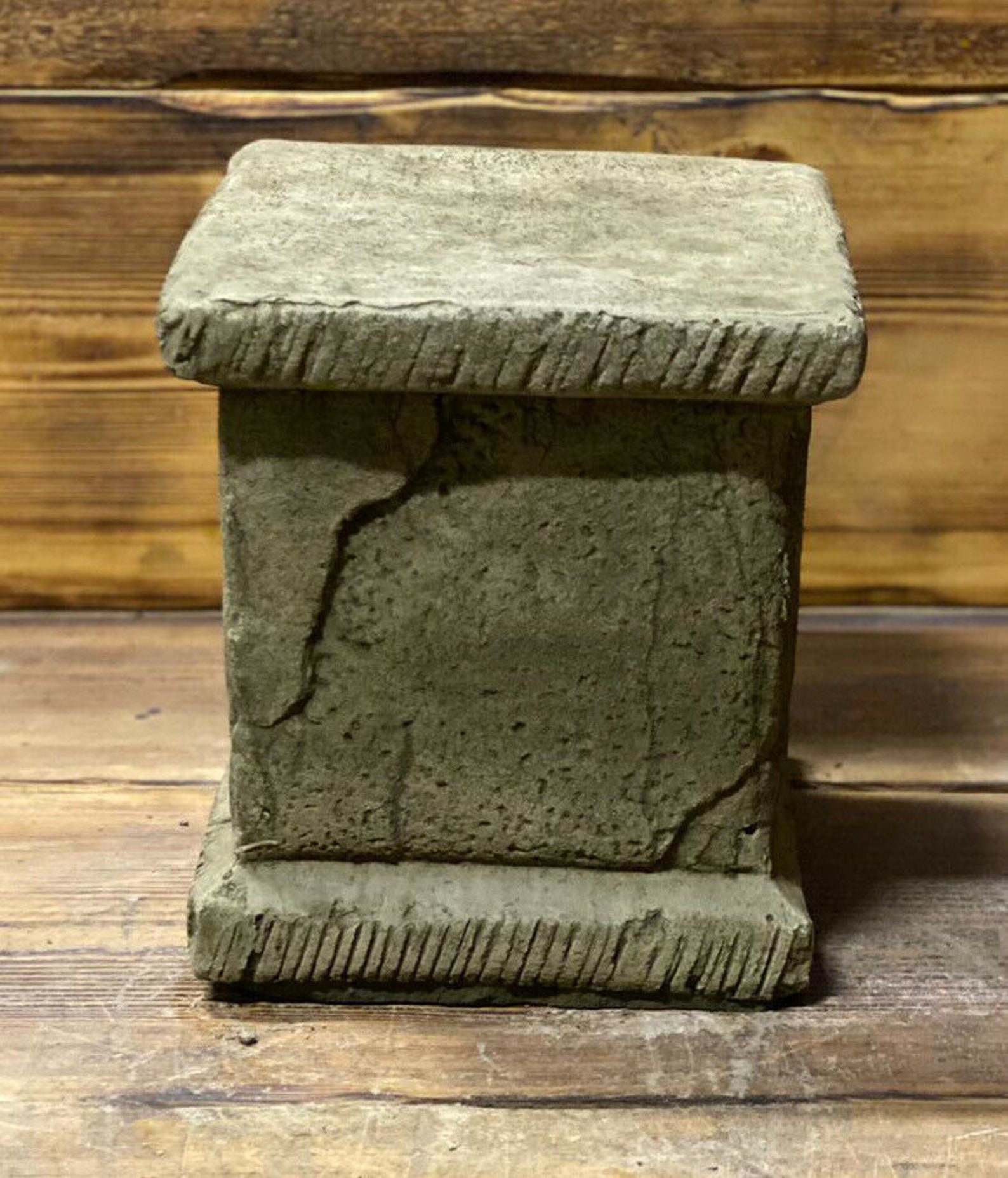 Stone Garden Square Solid Heavy Plinth Column Pedestal Statue Ornament ...
