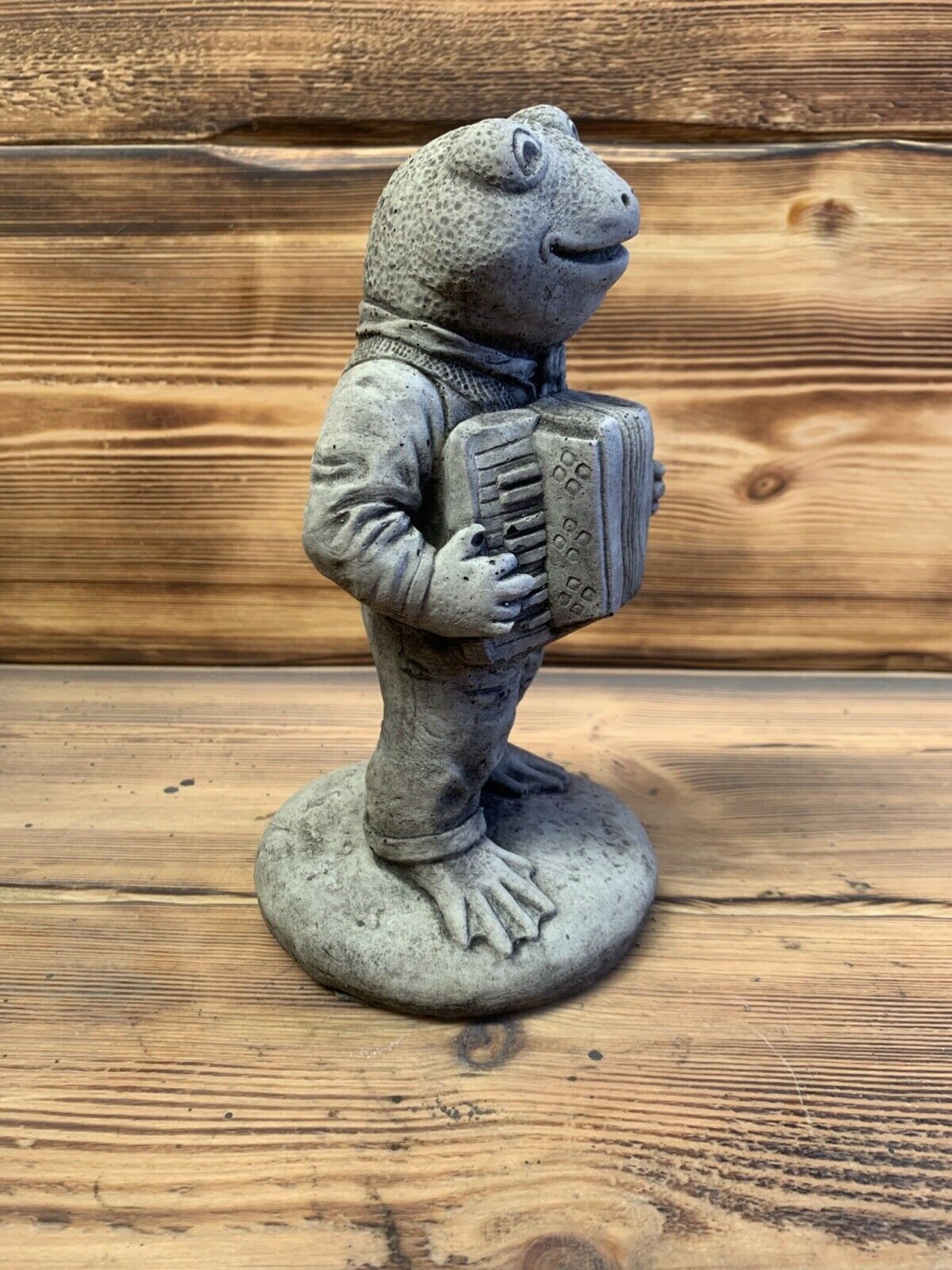 Stone Garden Musical Accordion Frog Instrument Ornament Statue - Etsy UK