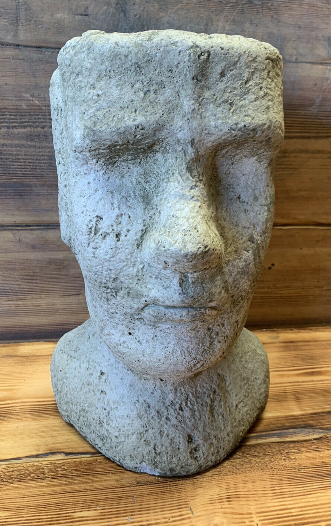 Stone Garden Easter Island Head Plant Pot Planter/ moai/ Tiki | Etsy