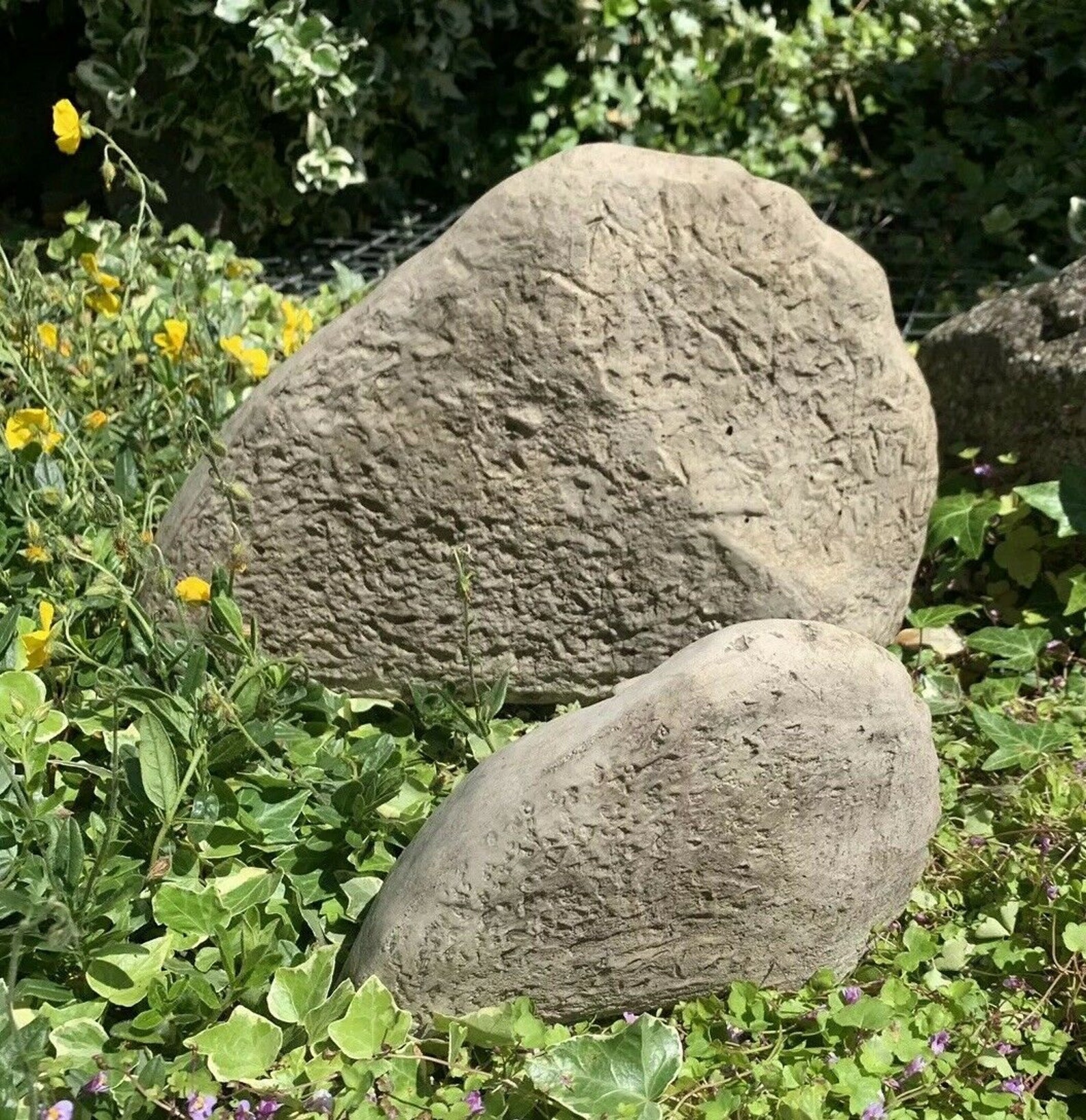 Stone Garden Beautiful Pair of Half Face Modern Art Statue Concrete ...