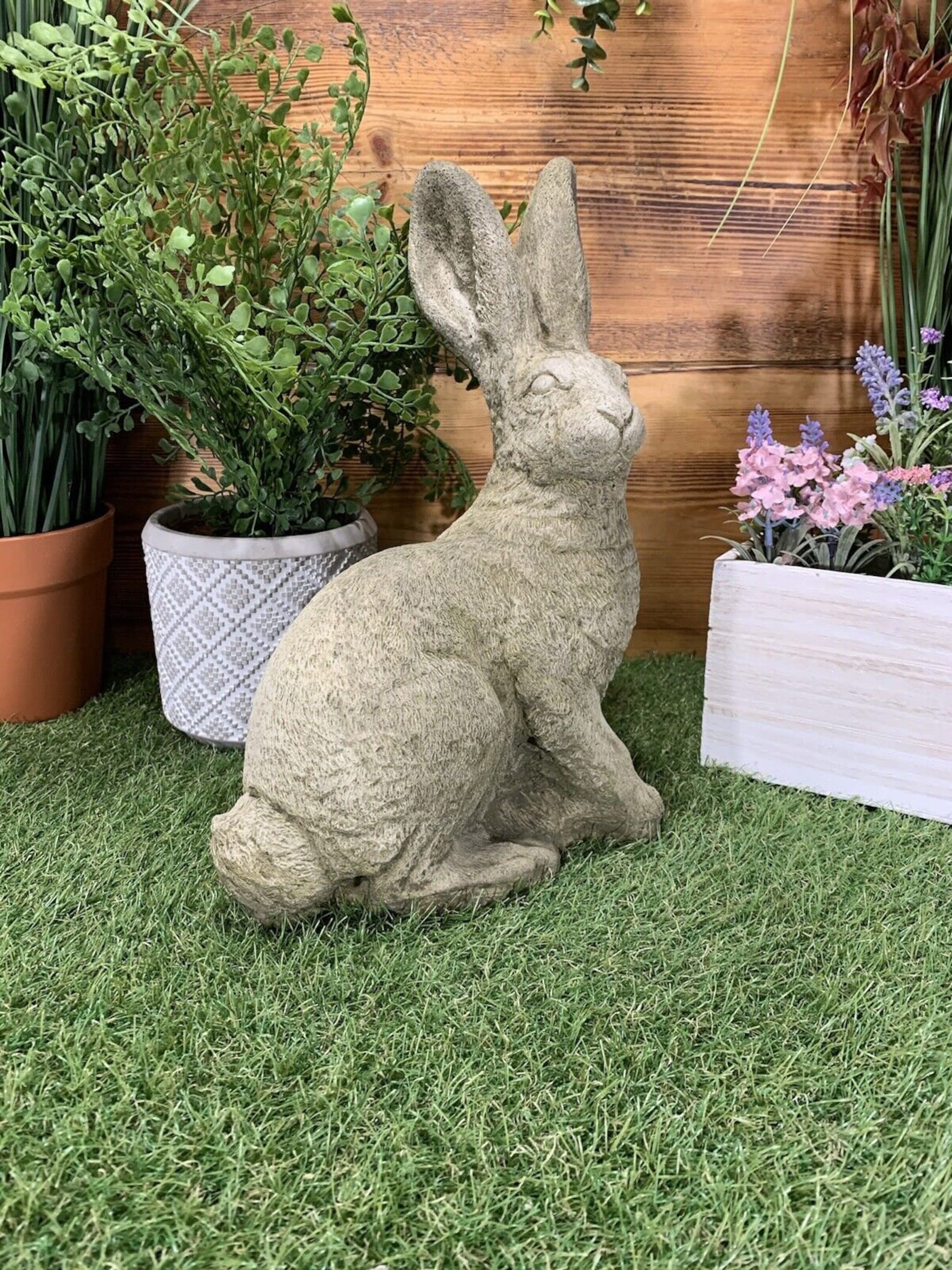 Stone Garden Large Traditional Hare Detailed Garden Ornament - Etsy UK