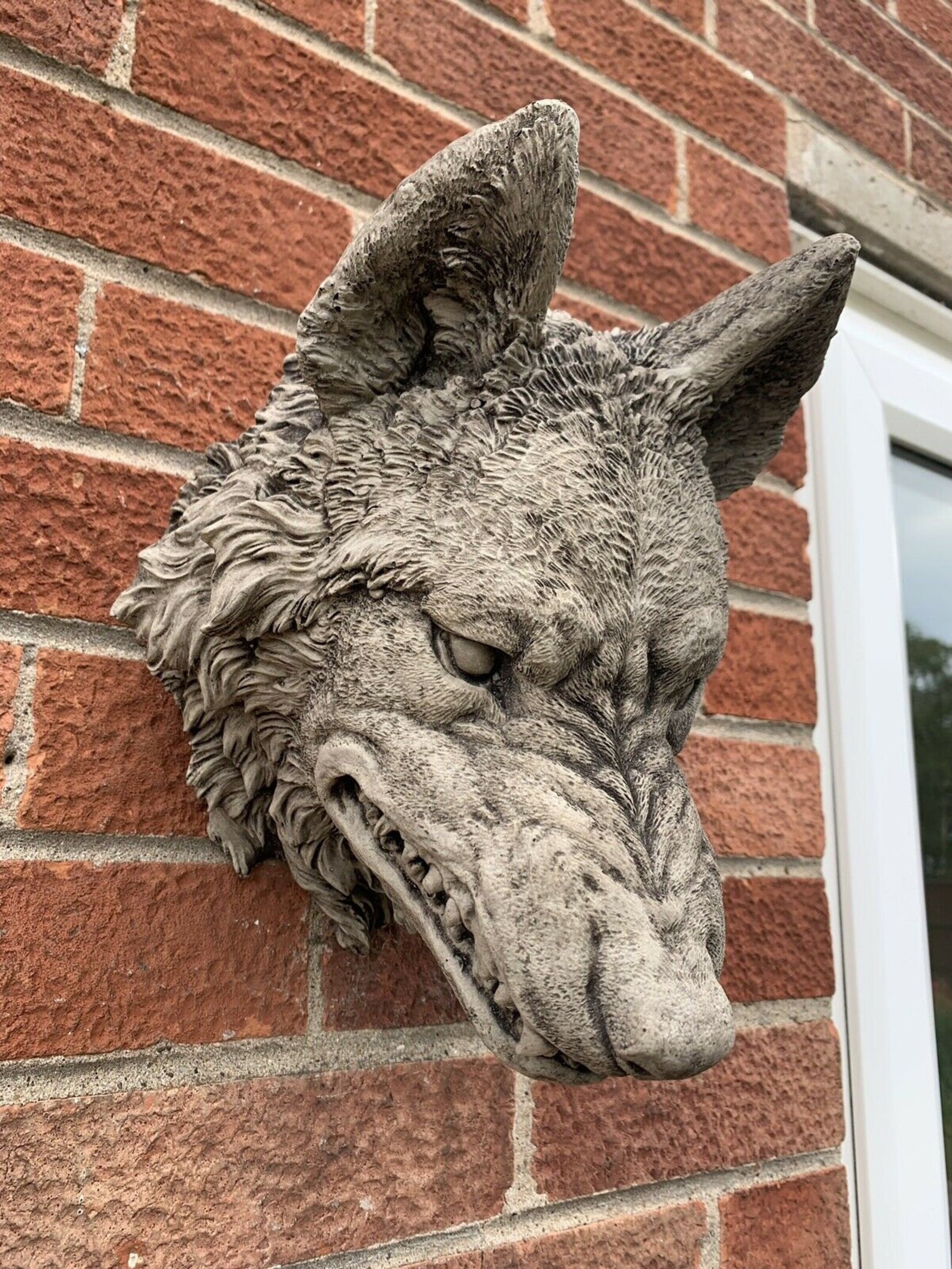 Stone Garden Large Natural Detailed Wold Head Wall Hanging Plaque ...