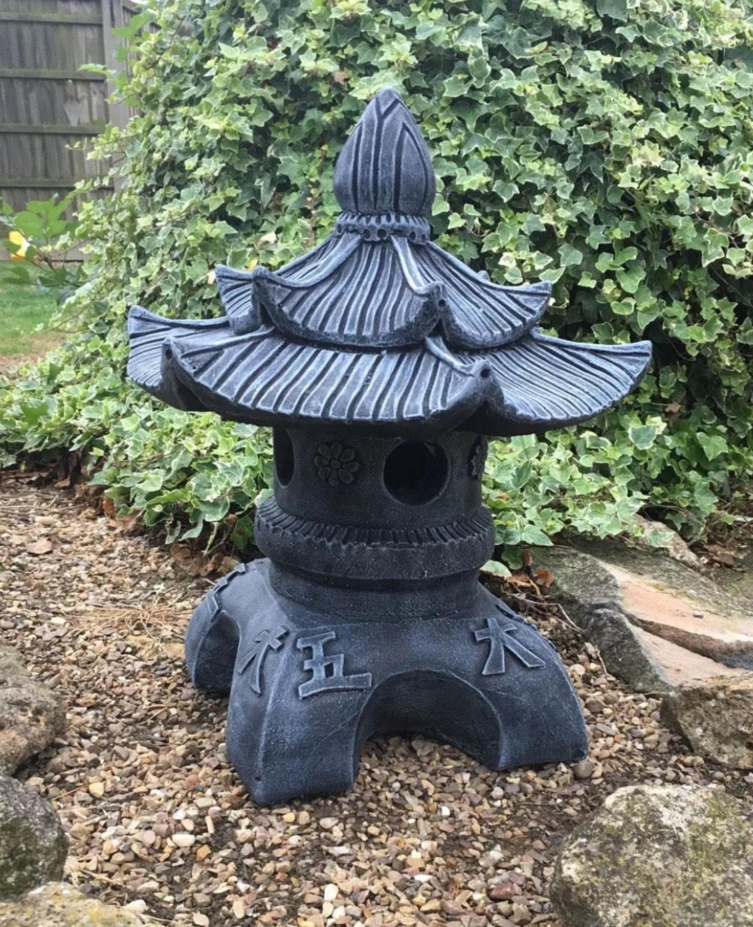 Stone Oriental Japanese Pagoda Garden Ornament Lantern Frost Proof And