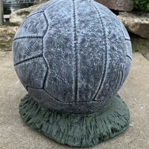 Stone Garden Life Size Football on Grass Statue Painted Detailed ...