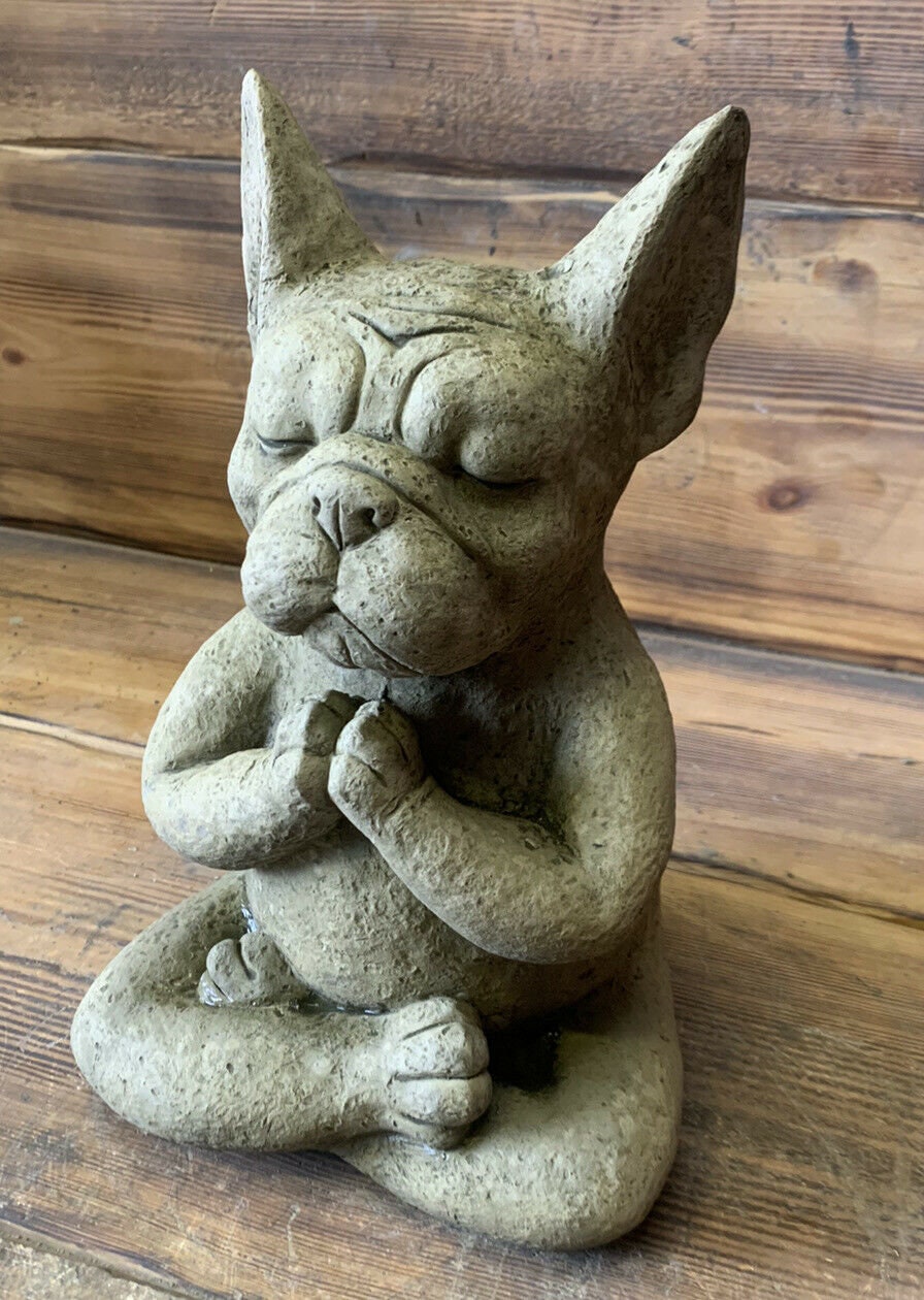 Stone Garden Meditating Sitting French Bulldog/ Frenchie Dog | Etsy