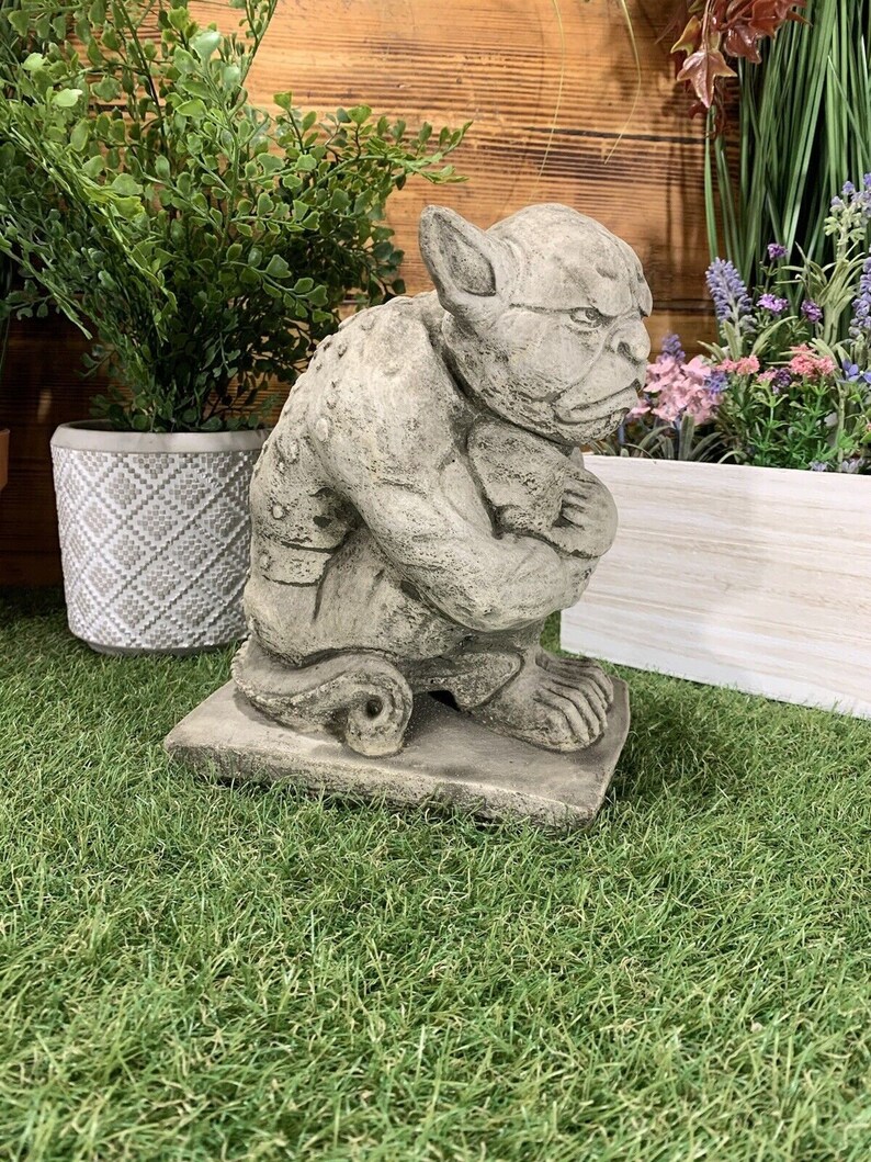 Stone Garden Gothic Gargoyle Gremlin Devil Dragon Detailed - Etsy
