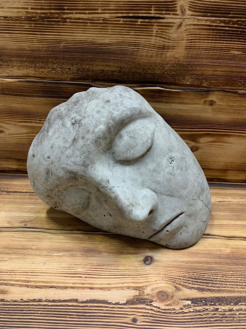 Stone Garden Beautiful Large Half Face Modern Art Statue | Etsy