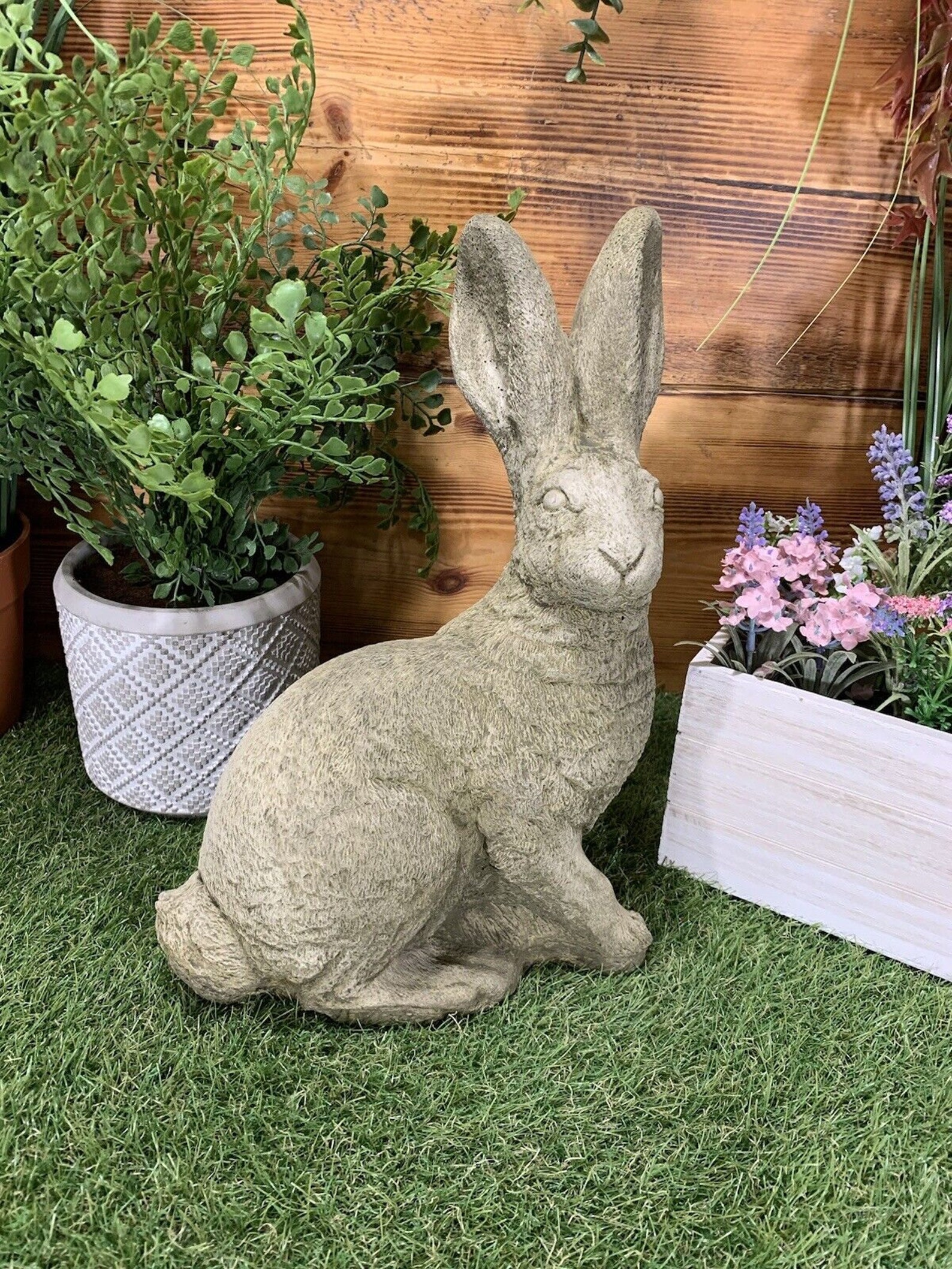Stone Garden Large Traditional Hare Detailed Garden Ornament - Etsy UK