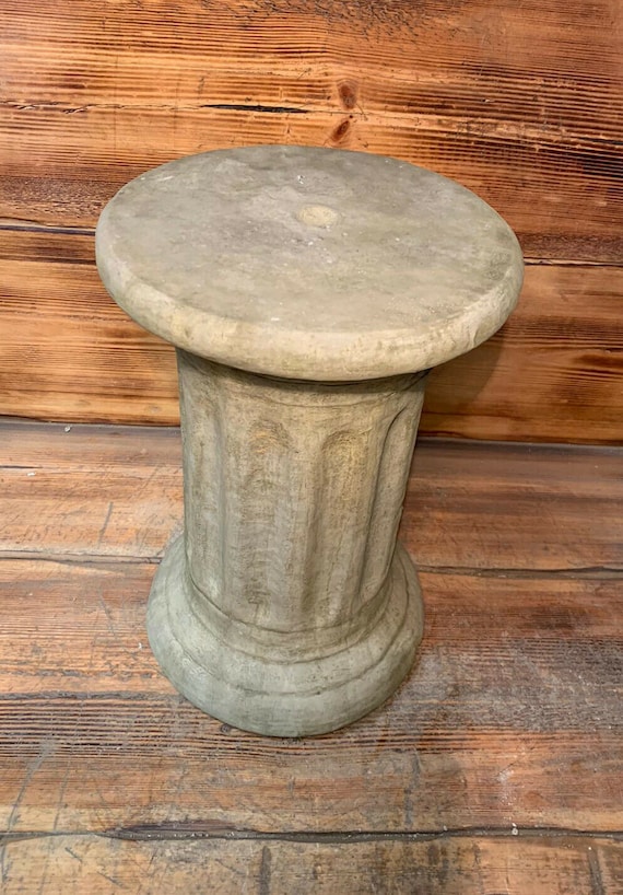 Stone Garden Large Round Solid Heavy Plinth Column Pedestal | Etsy UK