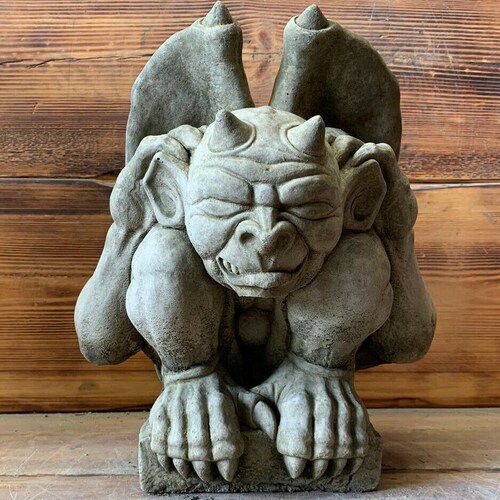 Stone Garden Gargoyle Gremlin Winged Gothic Ornament - Etsy