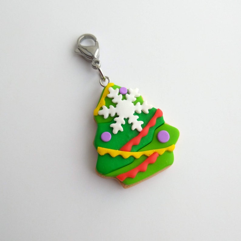 Christmas tree charm Santa gifts Gingerbread jewelry Evergreen | Etsy