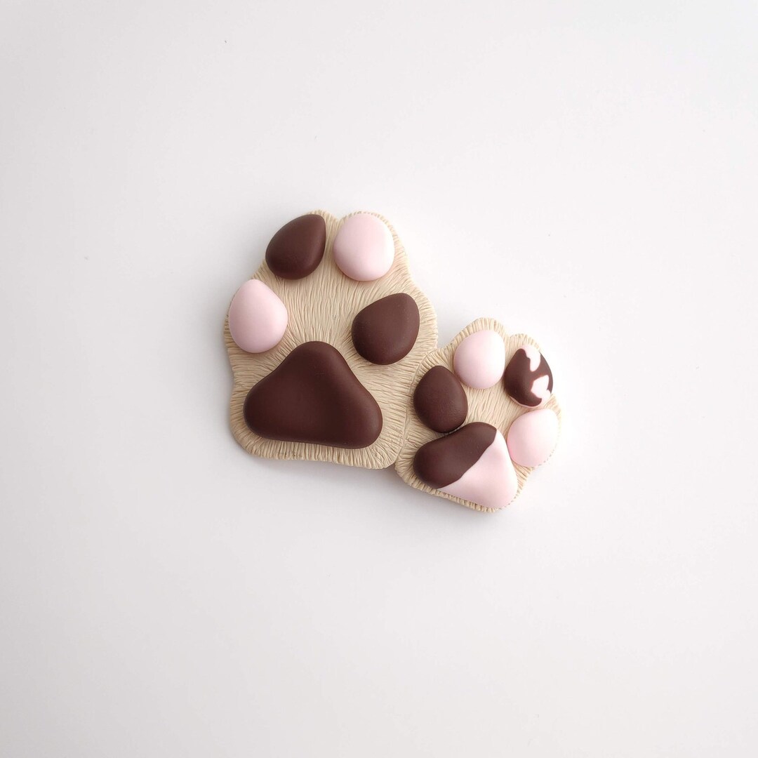 Handmade Puppy Paw Brooch: Polymer Clay Dog Lover Gift - Etsy