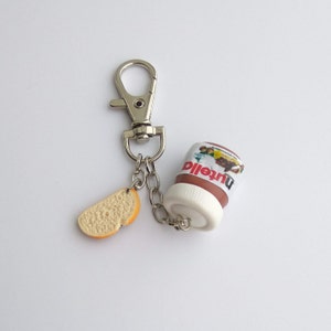 Nutella Jar and Chocolate Sandwich Charm Nutella Keychain Cute ...
