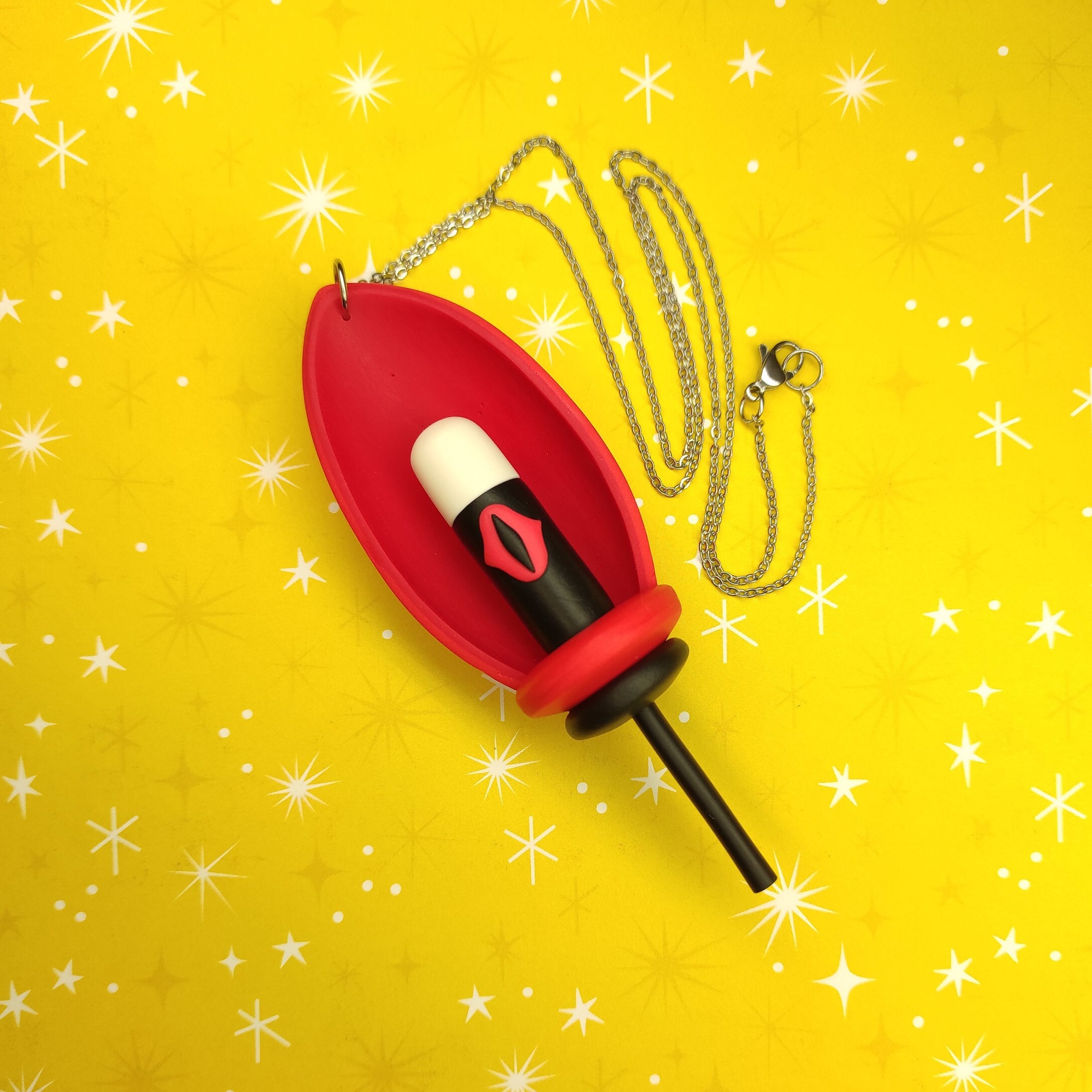 Alastor Staff Necklace, Hazbin Hotel Jewelry - Etsy
