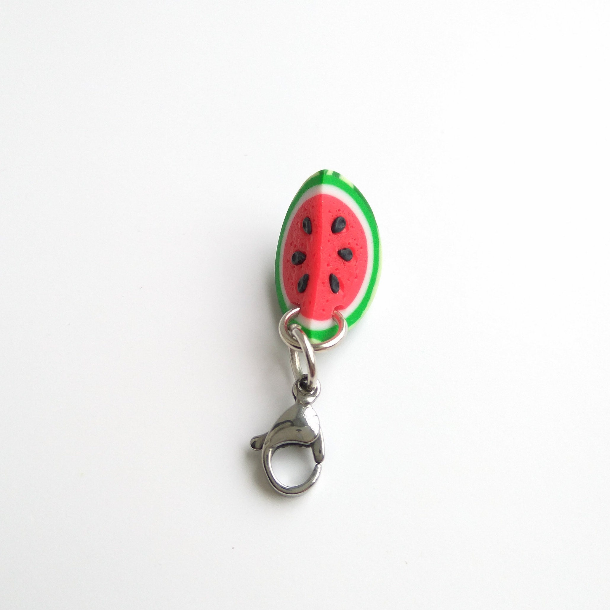 Watermelon Miniature Charm juicy Fruit Slice | Etsy